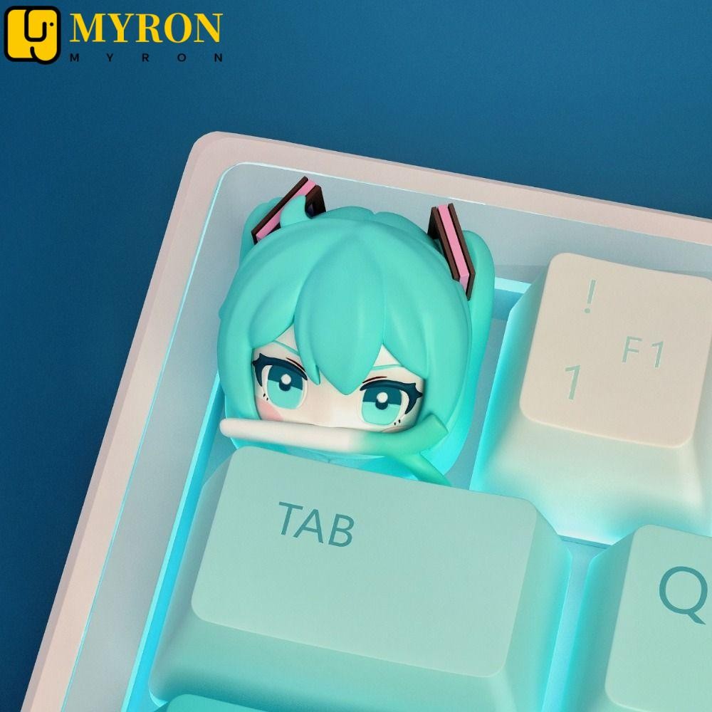 MYRON1 Teclado Mecânico Keycap , Anime Fufu VOCALOID Hatsune Miku ...