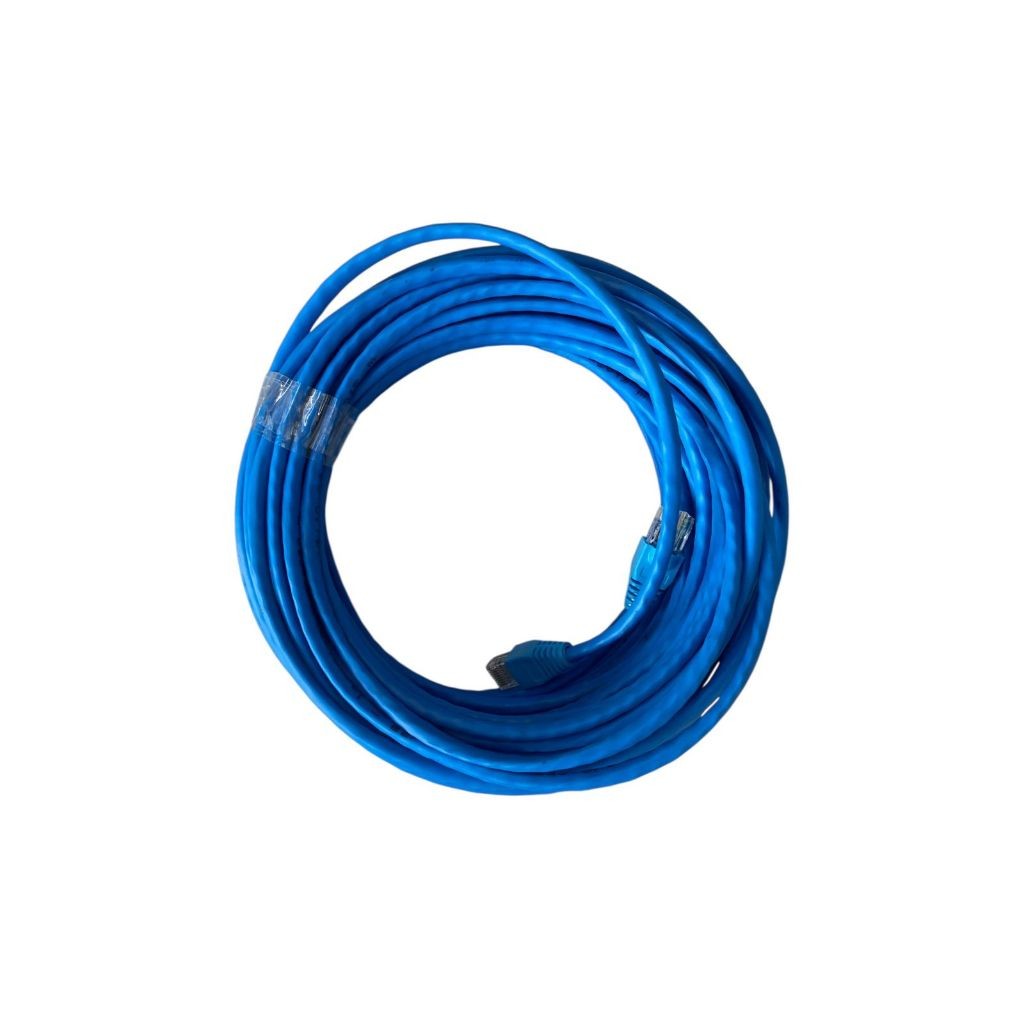 Cabo de Rede Crimpado azul RJ45 10/15/20/25/30 Metros para Internet ...
