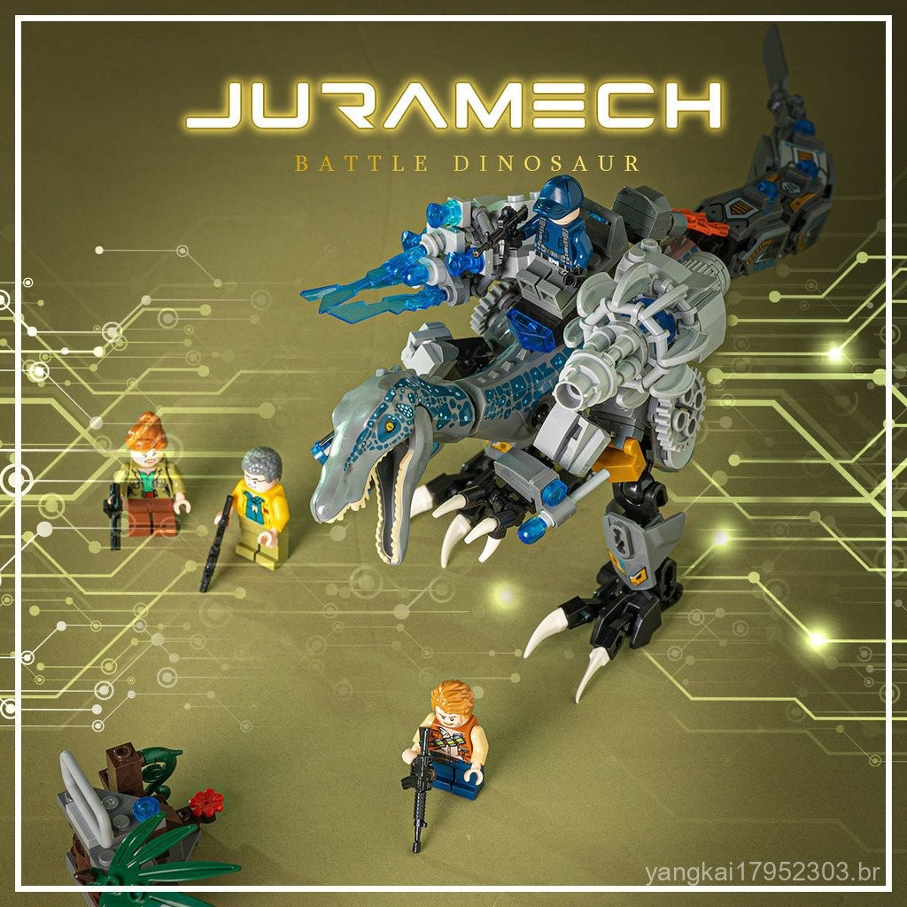 Dinossauro Jurássico Compatível com Blocos de Construção LEGO Mecânico ...