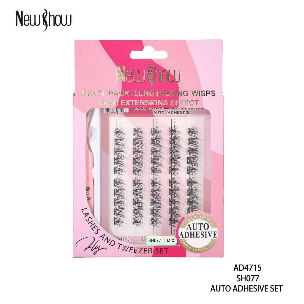 New Show Cílios Postiços Autoadesivos 12 Modelo(50 cílios) + Pinça ...