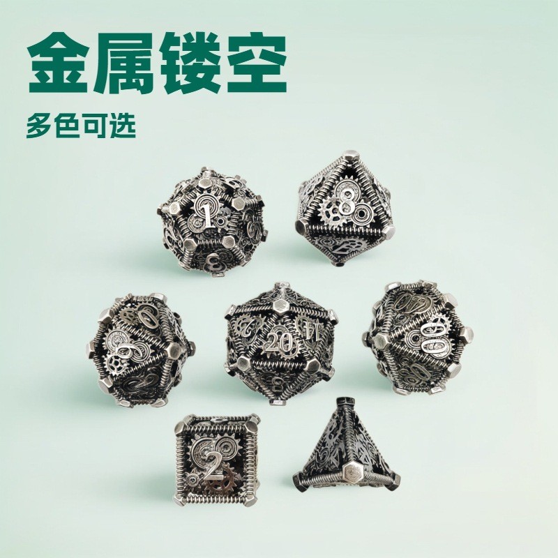 Conjunto de Dados de Metal Novo para Jogo de Mesa DND Dungeons ...