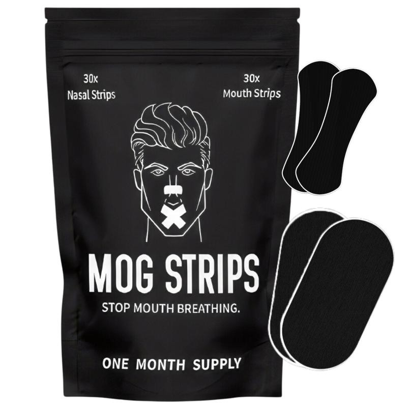 Mog Strips, suprimento para um mês, para exercício, fita bucal, fita ...