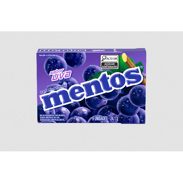 Drops Mentos Uva Van Melle Com 12 Unidades De 24,1g | Shopee Brasil