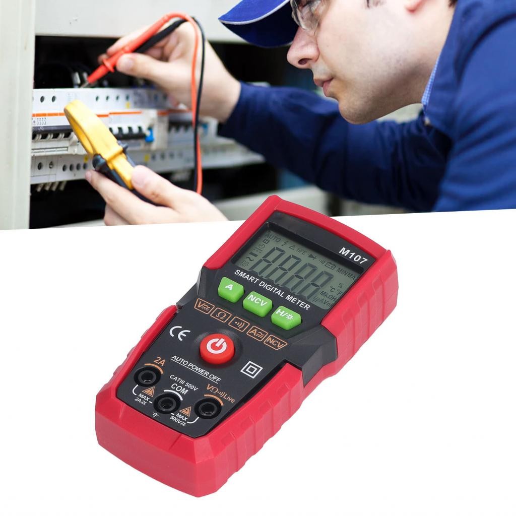 Volt Meter Tester Multimeter Clear Reading Battery Powered ABS Material ...