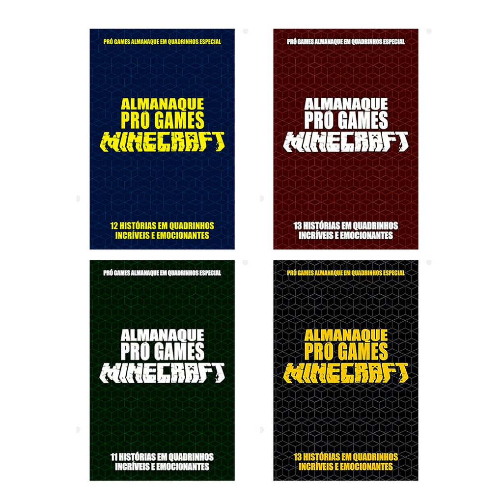 Kit 4 Livros Exclusivos Almanaque em Quadrinhos Minecraft | Shopee Brasil