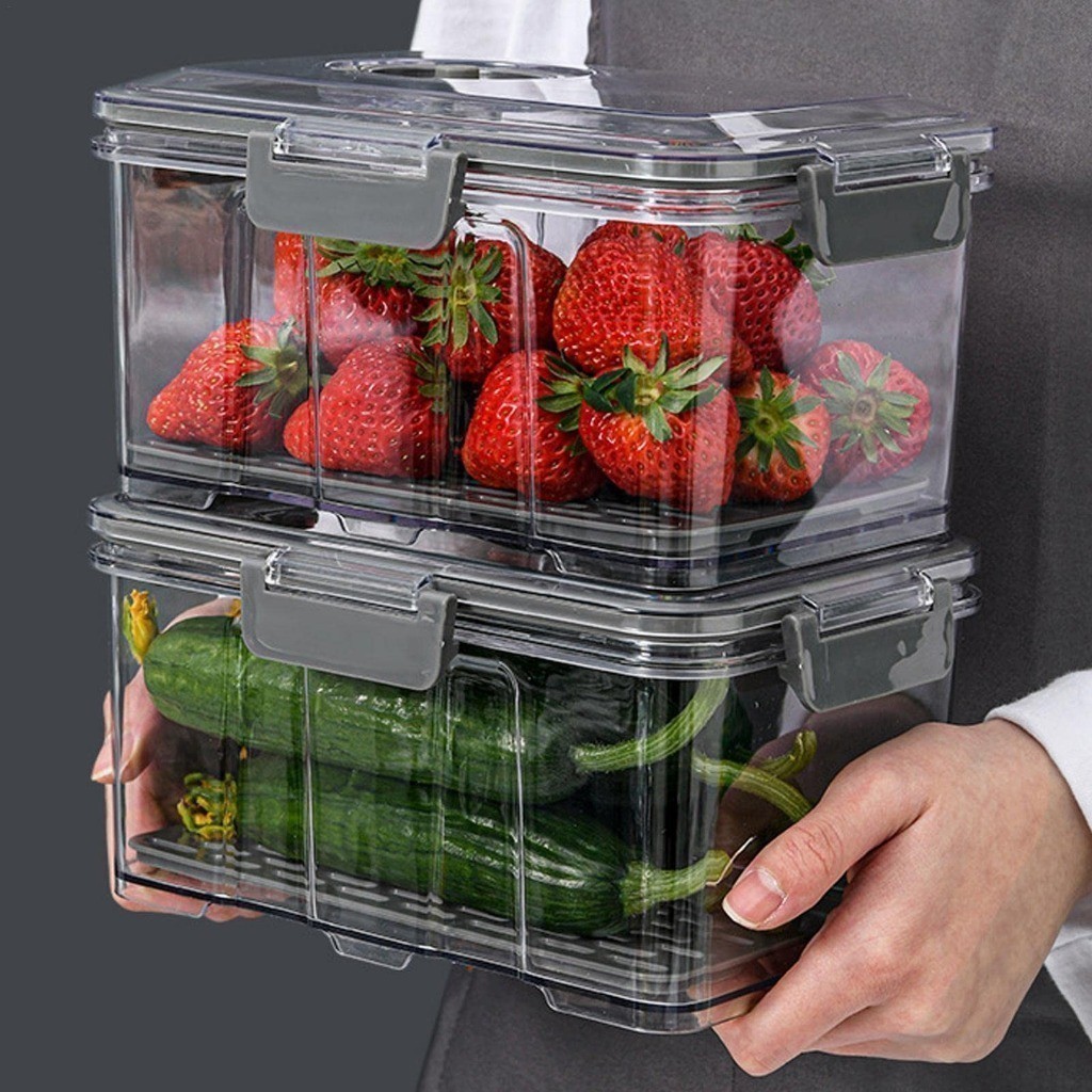 Pote Hermetico Vacuo Recipiente Conserva Alimentos Frutas Geladeira ...