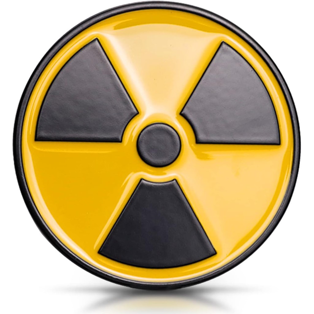 Adesivo De Carro De Aviso De Radiação Nuclear , Emblema De Metal De ...