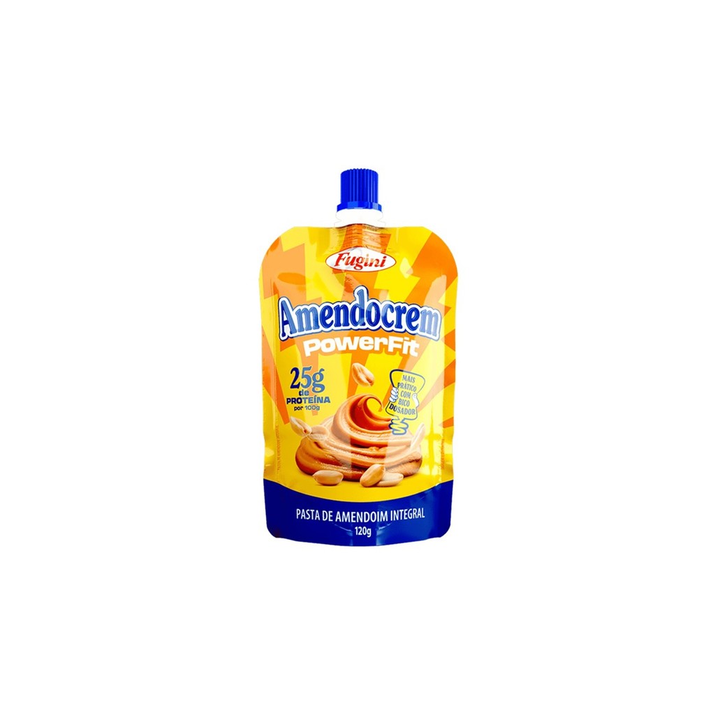 PASTA DE AMENDOIM INTEGRAL FUGINI SACHÊ BICO 120g | Shopee Brasil