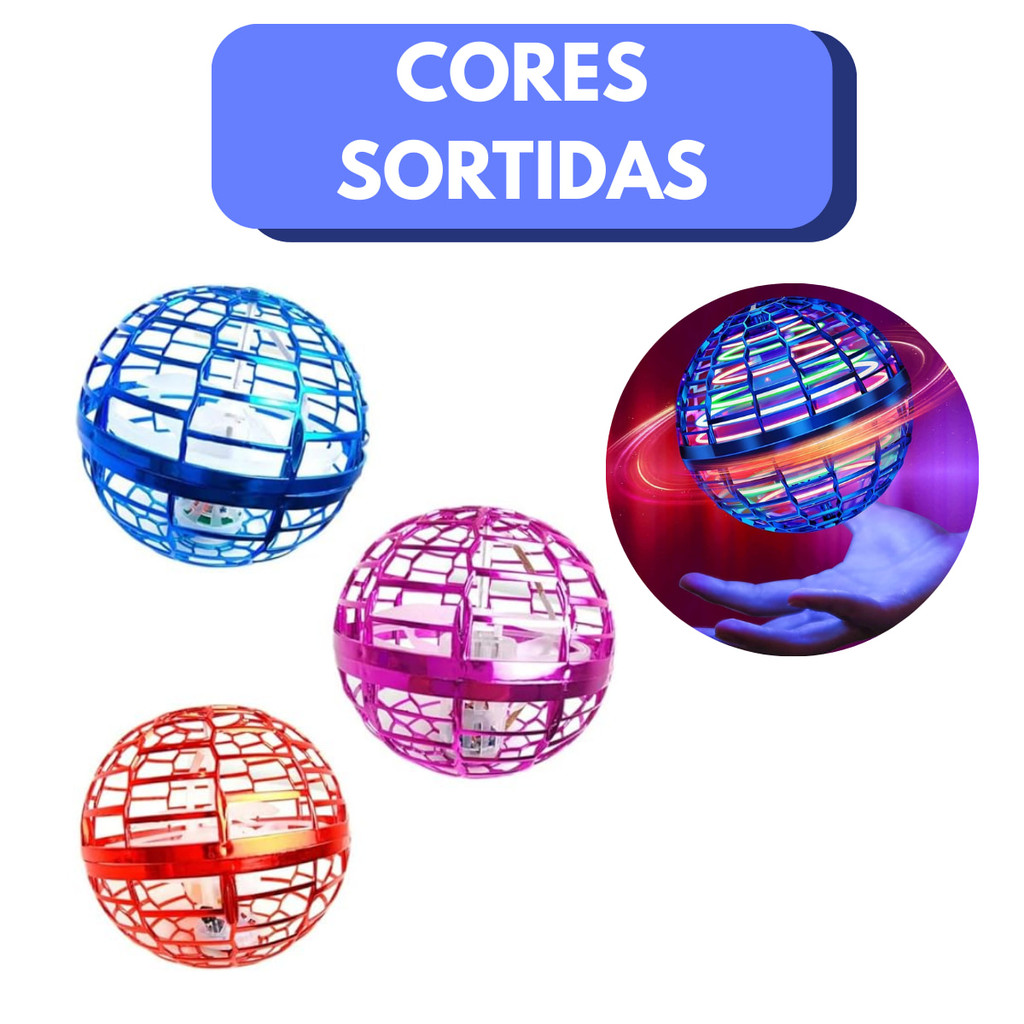 Bola Spinner Voadora Flutuante Boomerang com LED e Controle (Cores ...