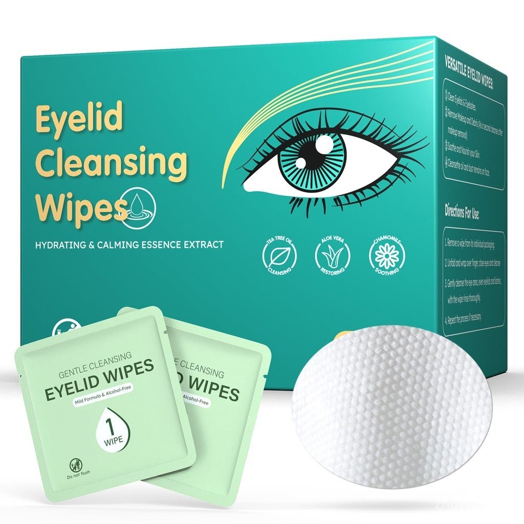 30PCS Eyelid Wipes for Dry Eyes & Blepharitis Relief, Tea Tree Oil ...