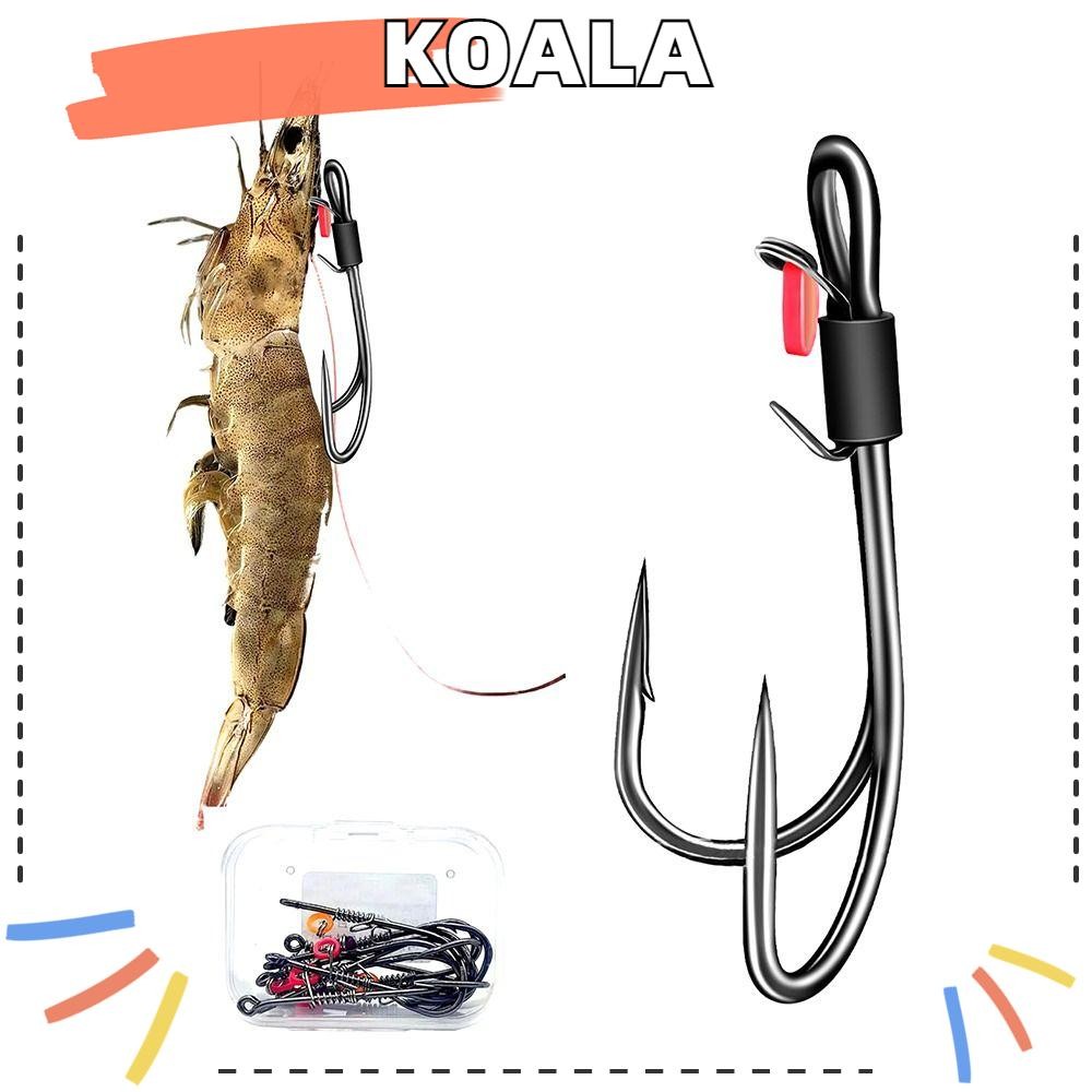 KOALL 5 Peças De Ganchos De Isca De Camarão Vivo , Anzol De Aço De Alto ...