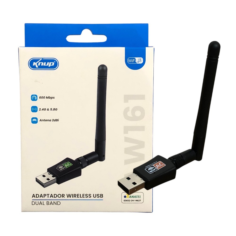 Adaptador de Wi-Fi USB para PC, Cartão de Rede Sem Fios, Dongle LAN com ...
