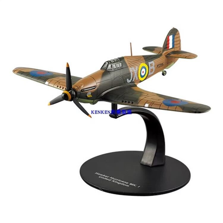 Nova Máquina Masterpiece DeAGOSTINI 1/72 No.24 Caça Hurricane Britânico ...