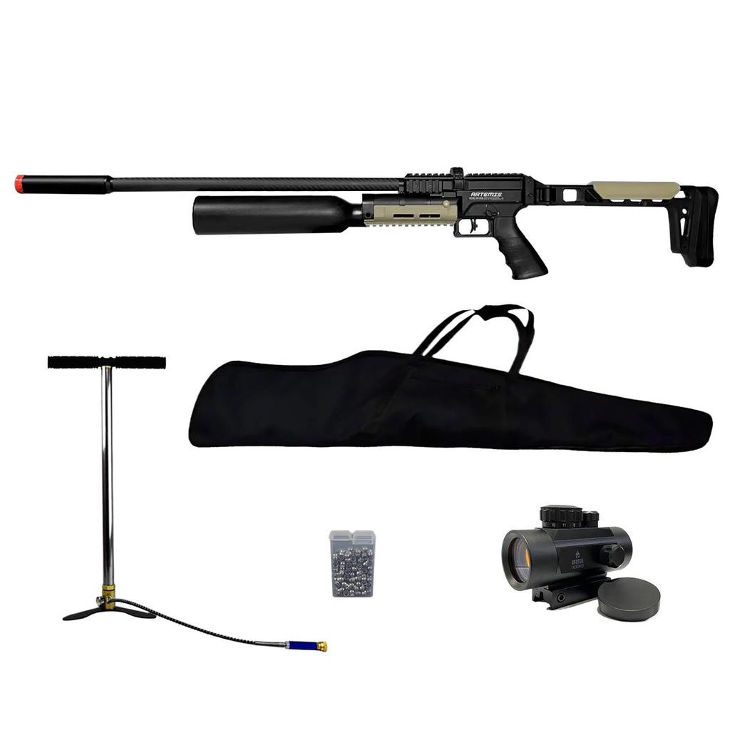 Carabina de Pressão PCP AP1000B Nomad HC 5.5mm - Artemis + Bomba + Red ...