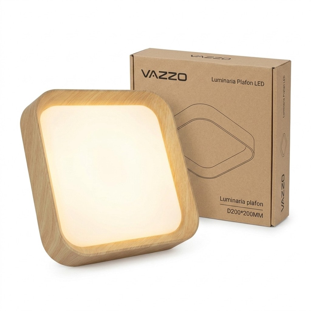 Plafon LED integrado 3 em 1 Madeirado 20W Bivolt Vazzo | Shopee Brasil
