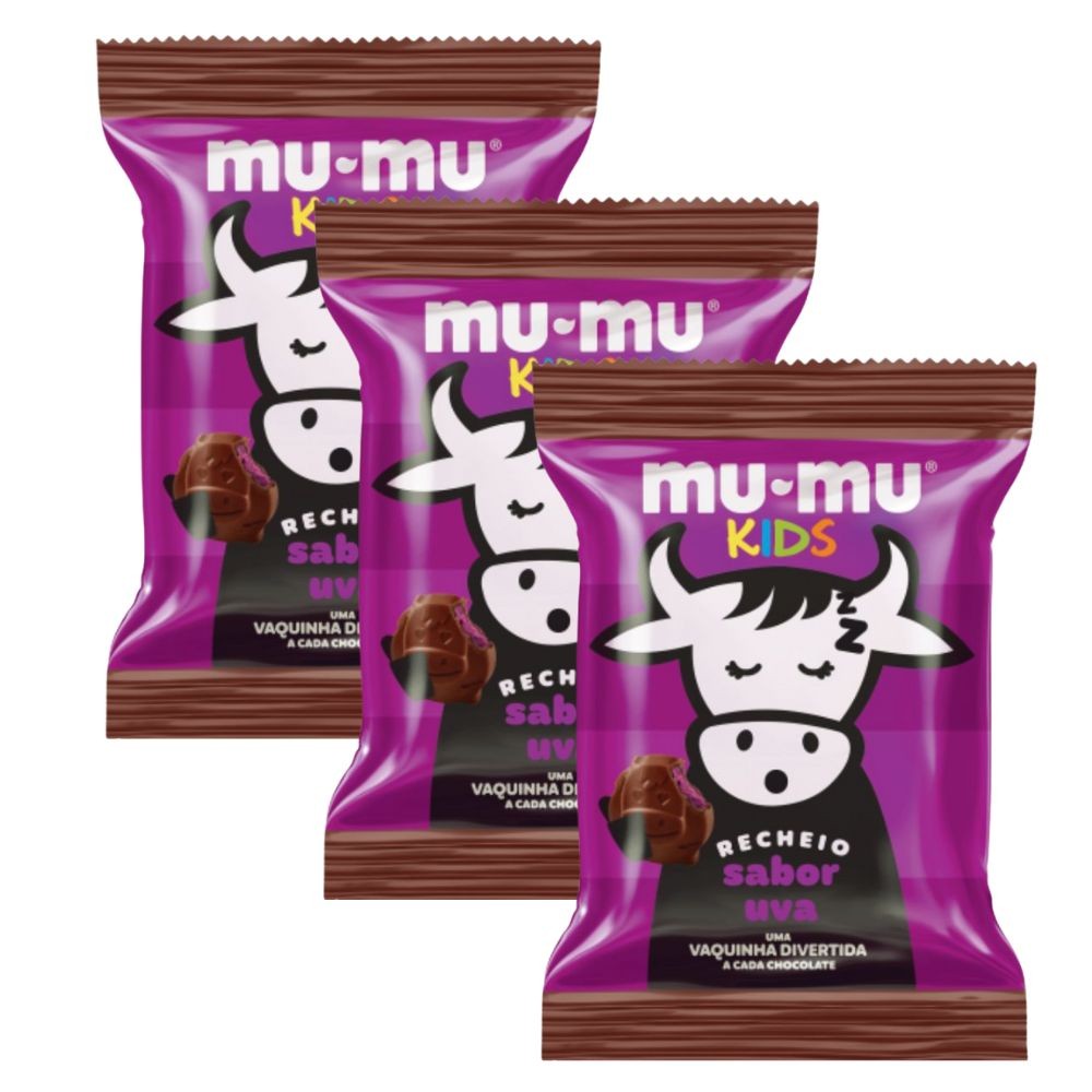 Kit 3 Chocolate Mu-Mu Neugebauer Kids Uva 15,6g | Shopee Brasil