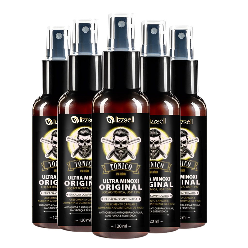 5x Ultra Minoxi - Spray Tônico Cabelo, barba e sombrancelha | Shopee Brasil