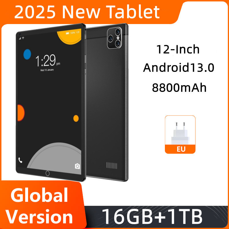 Venda quente versão Global Tablet PC tela 2025 12 Polegada 16GB RAM 1 ...