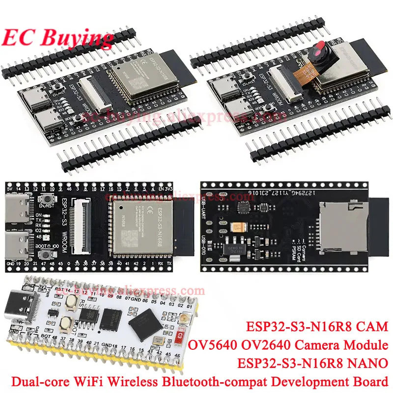 ESP32S3 NANO ESP32-S3 WROOM N16R8 CAM Placa De Desenvolvimento WiFi + Bluetooth-compa Ble Módulo ...