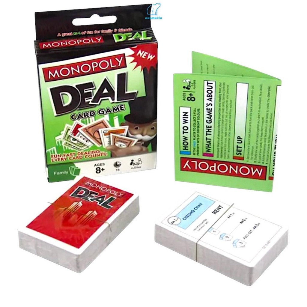 Jogo De Cartas Monopoly Deal-Festa Divertido Para Amigos Da Família ...