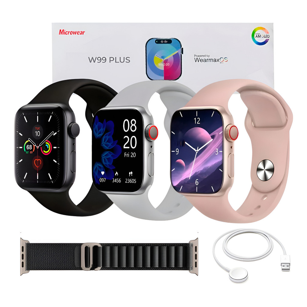 Smartwatch W99+ Ultra 45mm Nfc Tela Ultra Amoled | Shopee Brasil