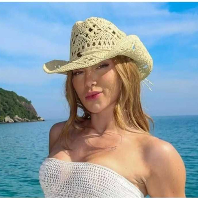 Chapéu Praia Cowboy Country de Praia Virgínia Estilo Praia Verão 2025 ...