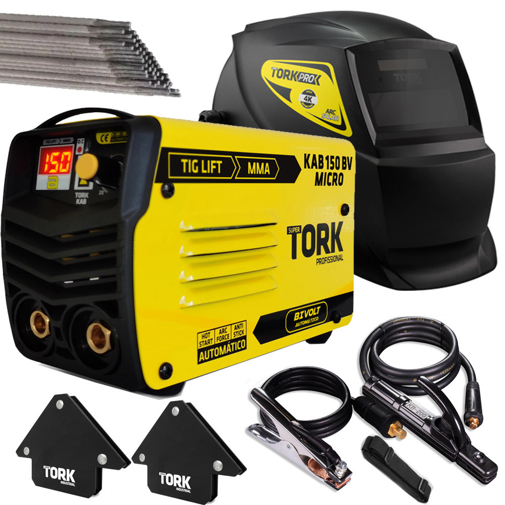Maquina Inversor de Solda 150A MMA Tig Lift Bivolt 127v 220v Portatil E ...