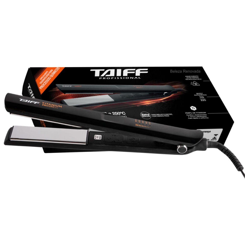 Taiff Chapinha Titanium Progress 170º A 250ºc - Bivolt | Shopee Brasil