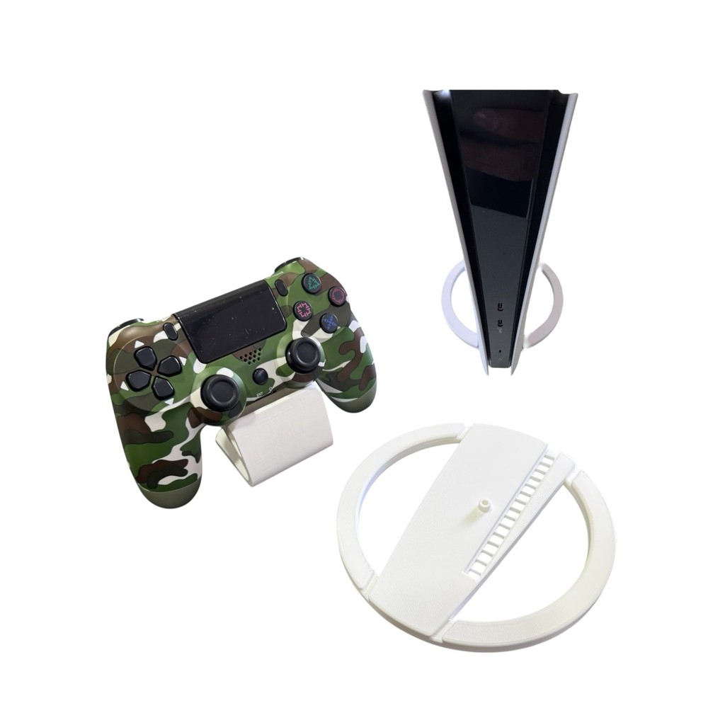 Kit Suporte Mesa Base Vertical Playstation 5 Ps5 Slim + Sup Controle ...