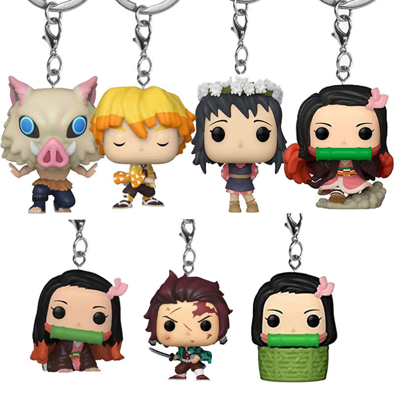 Chaveiro Funko Pop Demon Slayer Makomo Tanjiro Nezuko Zenitsu Bonecos ...