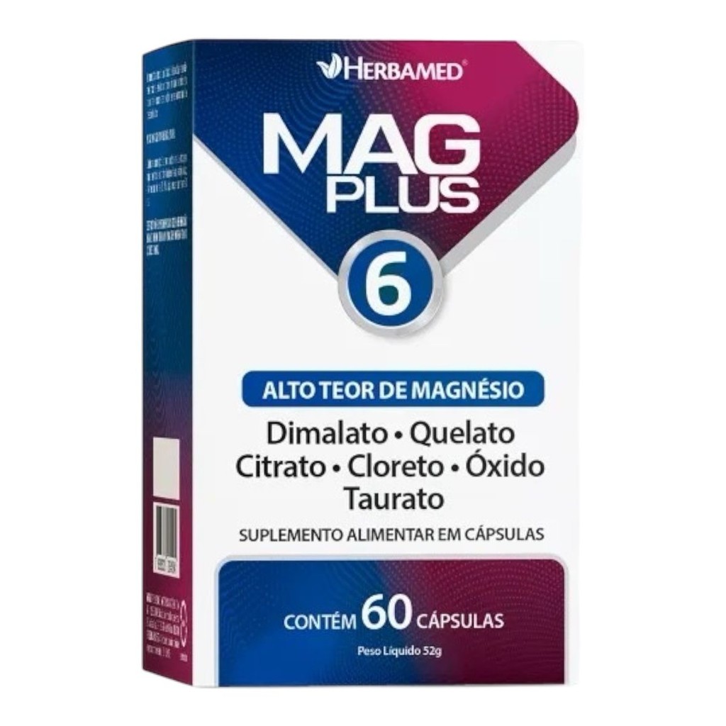 Mag Plus 6 - 60 capsulas | Shopee Brasil