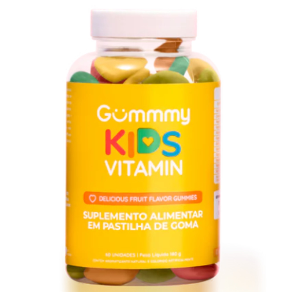 Gummy Kids Vitaminas 180 g Sabor Mix De Frutas c/60 gomas | Shopee Brasil