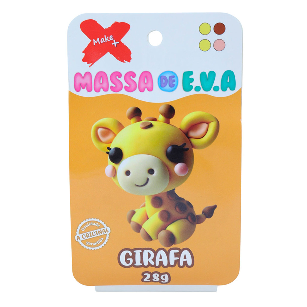 Massa de EVA em pote 28g 4 cores Girafa Gatte | Shopee Brasil