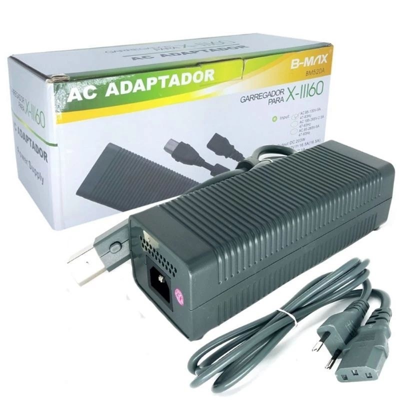 Fonte Xbox 360 Modelo Fat Arcade Zephyr Falcon Jasper 110W / 220W B-max ...