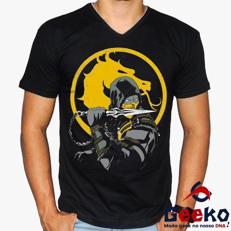 Camiseta Scorpion - Mortal Kombat - Geeko | Shopee Brasil