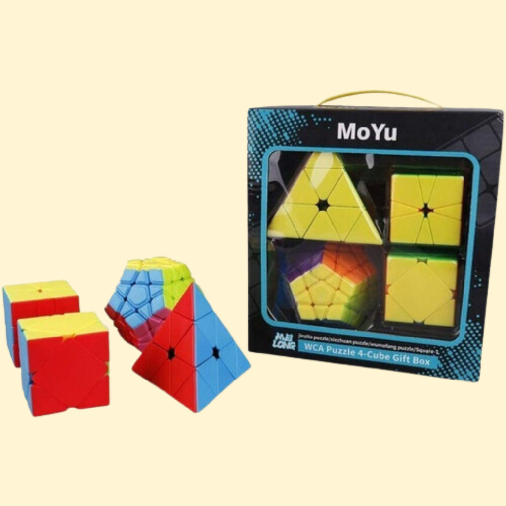 Kit Cubo Mágico Moyu Pyraminx + Skewb + Megaminx + Square-1 | Shopee Brasil