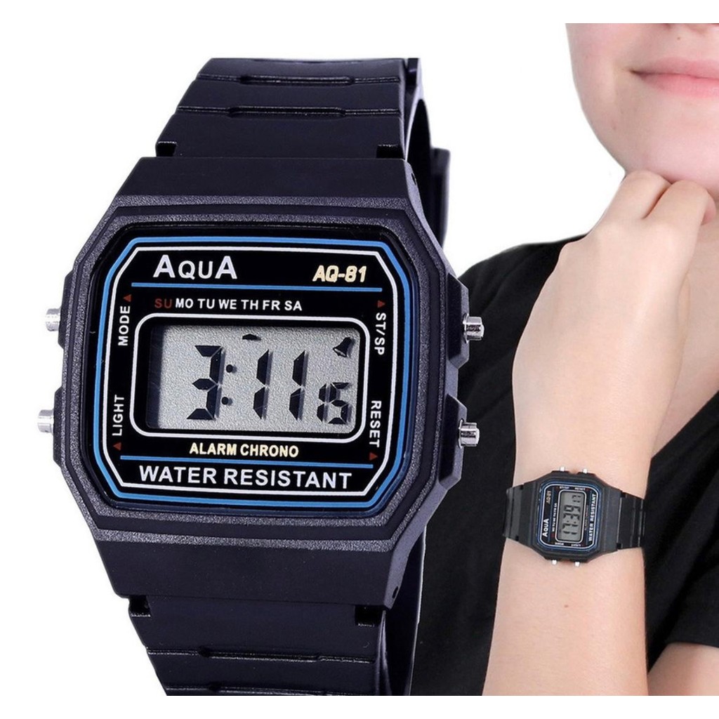 Relogio fit Unisex aqua collor relogio esportivo cronometro despertador ...