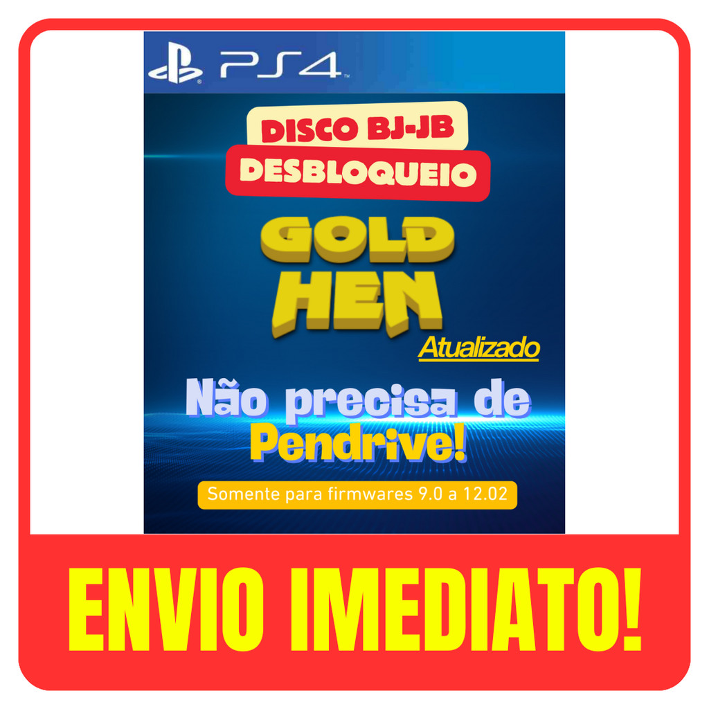 Disco Bluray Bd-Jb (bdj) Desbloqueio Ps4 Fw 9.00 - 12.02 - + VERSÂO ...