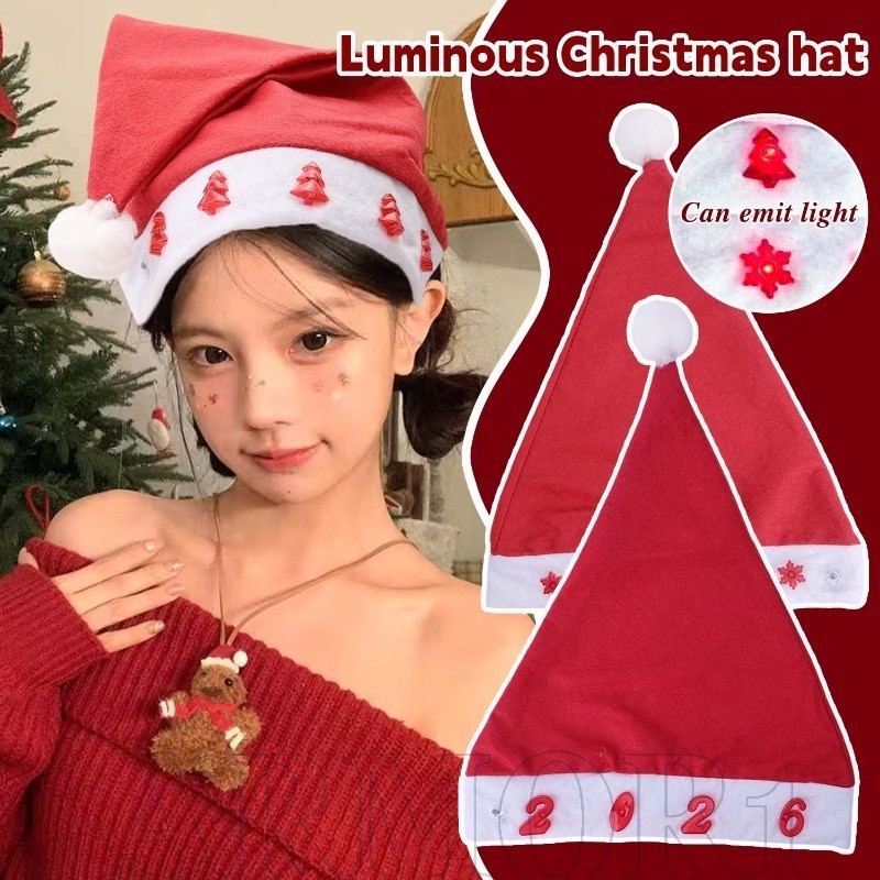 [Feliz Natal] Chapéu De Papai Noel LED Para Festa De | Design Iluminado ...