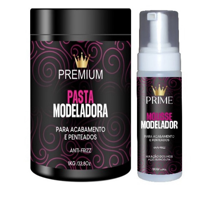 Pasta Modeladora Premium de 1kg + Mousse Modelador 150ml | Shopee Brasil
