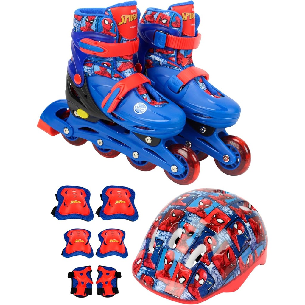 Kit Patins 4 Rodas-protecao-36/39-homem Aranha - Di0001 Bbr Toys | Shopee Brasil