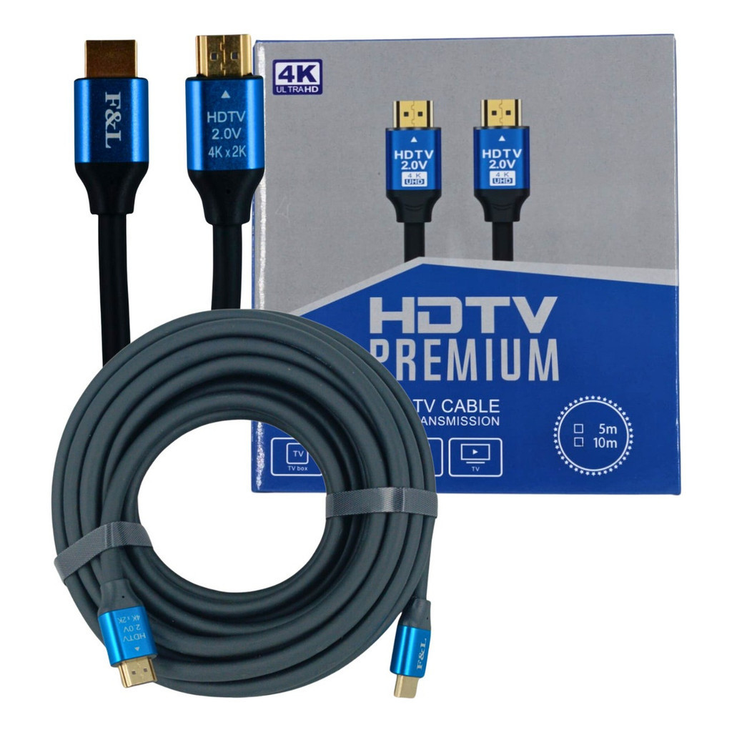 Cabo Hdmi 10m 4k 2.0 Com Conectores 24k Gold Blindado | Shopee Brasil