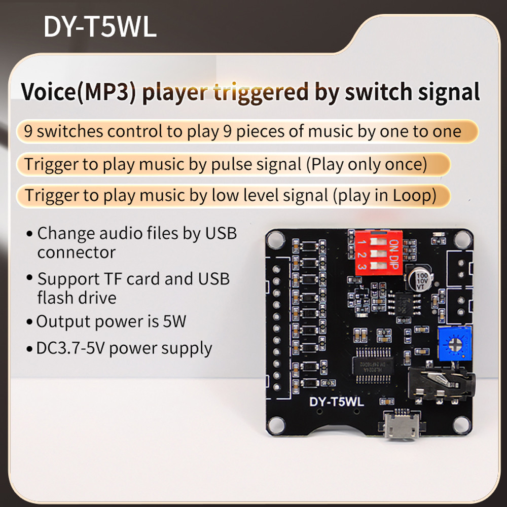 honorhome-BR Weytoll 5W MP3 Player Sound Module Voice Playback Board ...