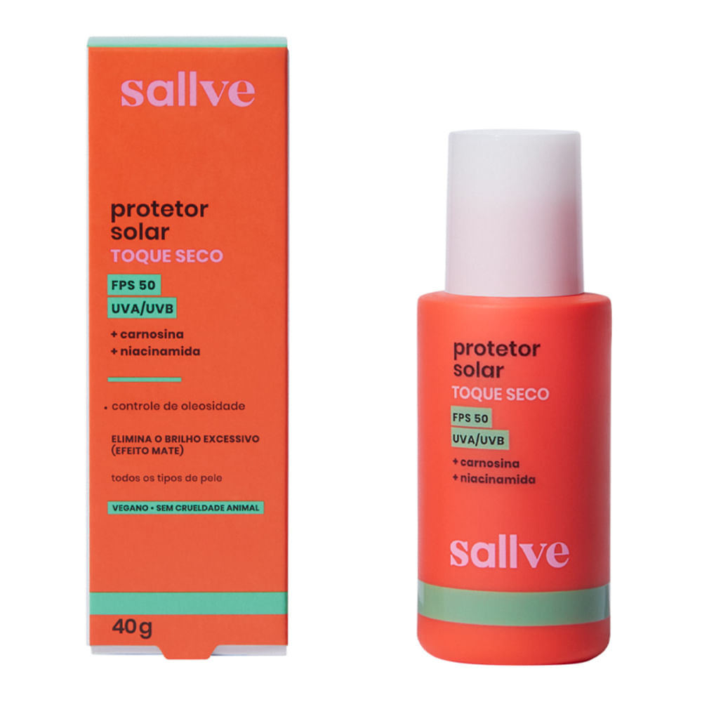 Protetor Solar Sallve Toque Seco FPS 50 40g | Shopee Brasil