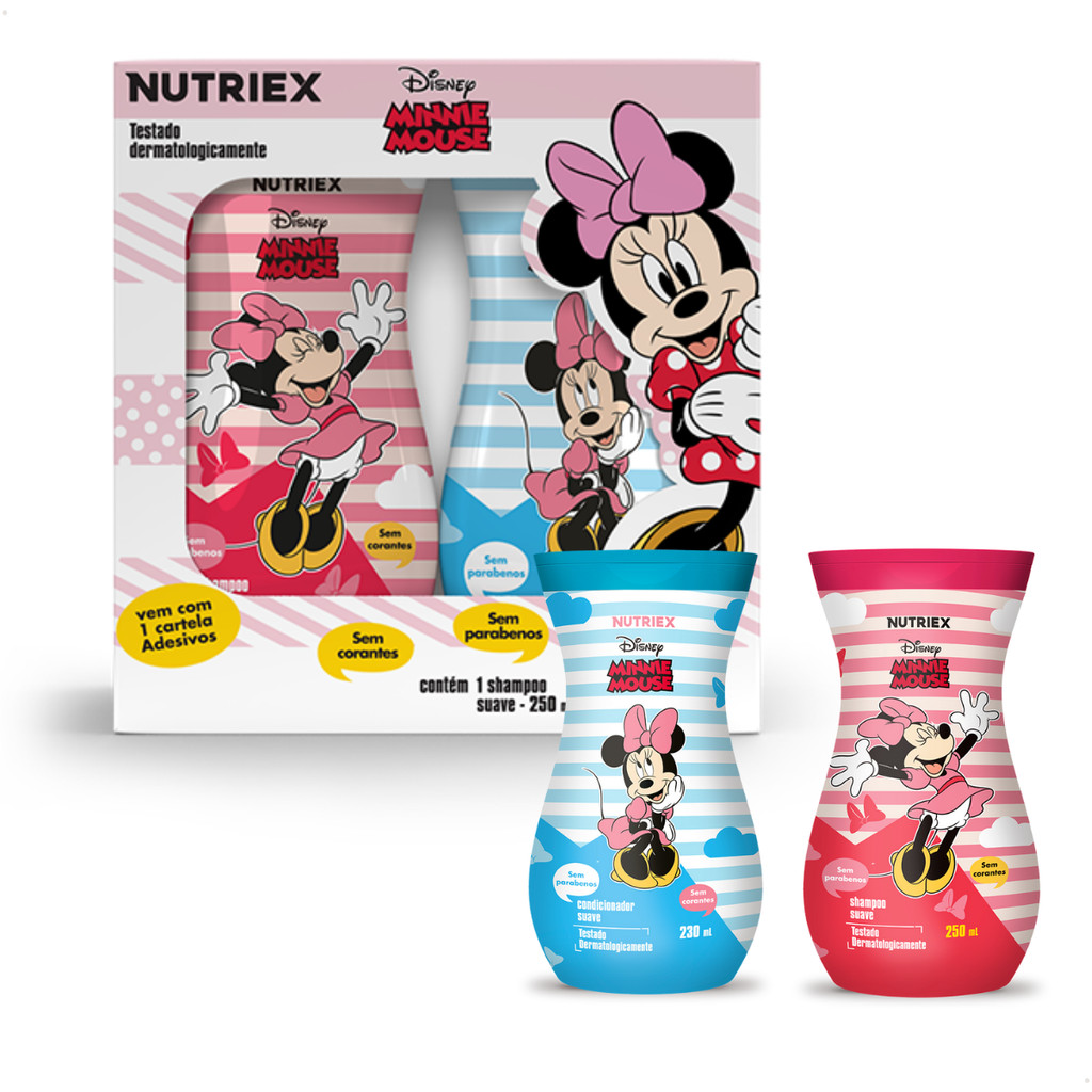 Kit Minnie Mouse Shampoo e Condicionador + Brinde Kids Infantil ...
