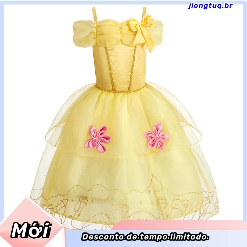 Meninas Sofia Princesa Vestida De Crianças Branca De Neve Beleza ...