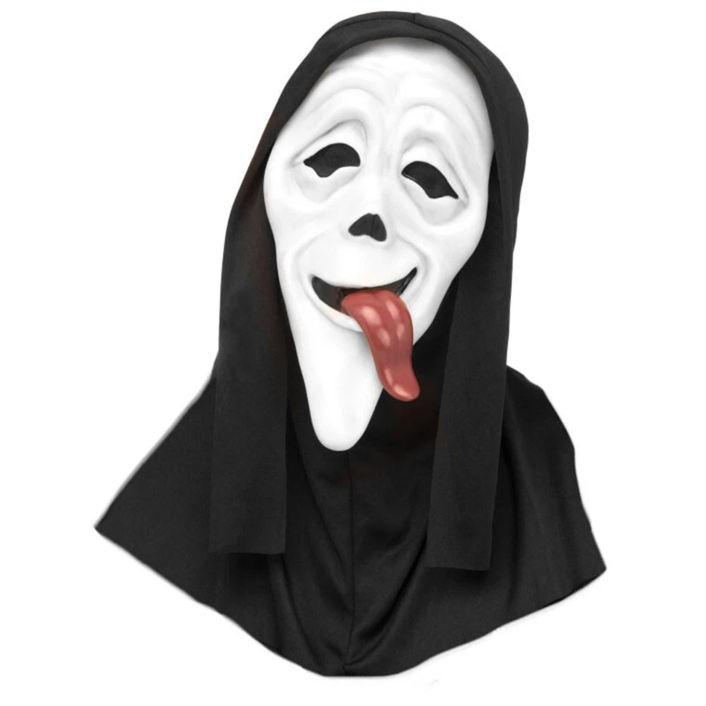 Scream Ghost Face Mask With Hood Scary Movie Halloween Horror Fancy ...