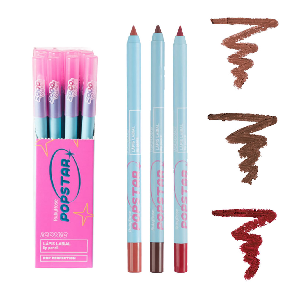 Box 12 Unidades Lápis Labial Iconic Pop Star Ruby Rose – Alta ...