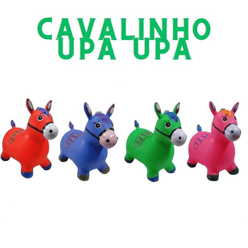 AZUL - Cavalinho Upa Upa Grande Pula Pula Borracha | Shopee Brasil