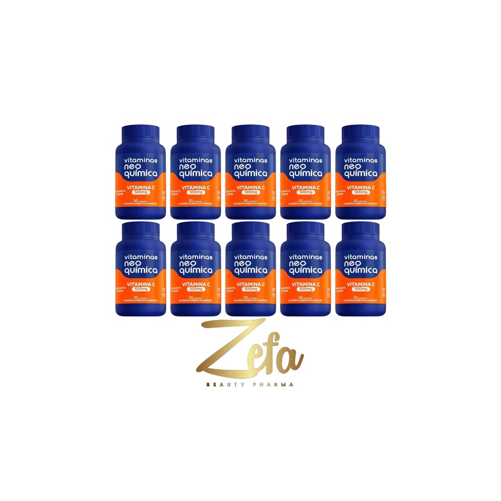 Kit 10 Vitamina C Suplemento Alimentar 30Comp - Neo Quimica | Shopee Brasil